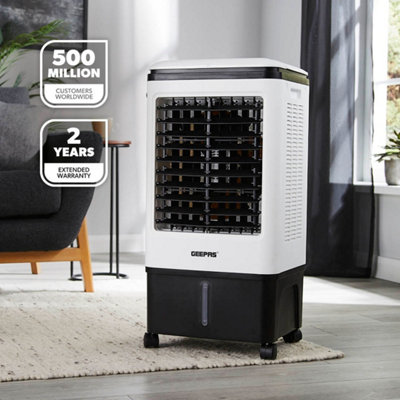 Geepas 20L Evaporative Air Cooler 7.5 Hour Timer 4Pcs Ice Box 80W