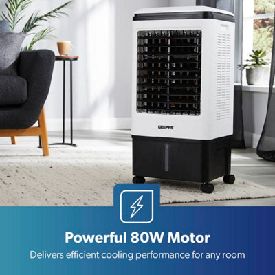Geepas 20L Evaporative Air Cooler 7.5 Hour Timer 4Pcs Ice Box 80W