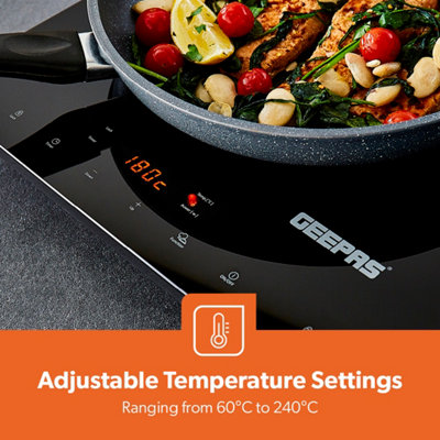 Buy Geepas 2800W Digital Double Induction Hob Cooker w/LED Touch ...