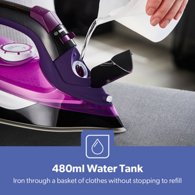 Geepas 3000W Steam Iron 2 in 1 Dry & Wet Steam Iron Adjustable ...