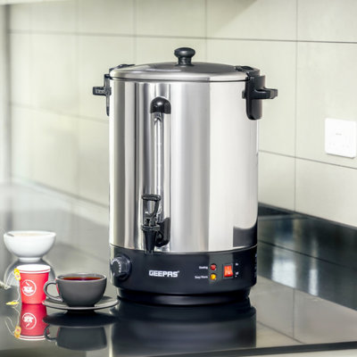 Geepas 30L Electric Catering Urn, 2500W Instant Hot Water Boiler ...