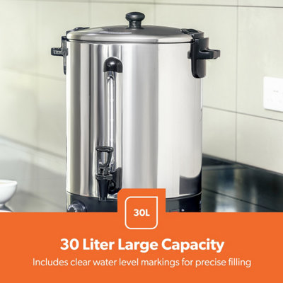 Geepas 30L Electric Catering Urn, 2500W Instant Hot Water Boiler ...