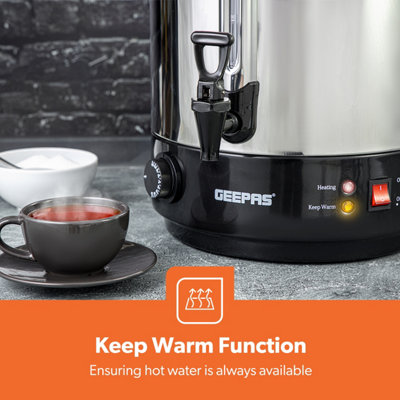 Geepas 30L Electric Catering Urn, 2500W Instant Hot Water Boiler ...