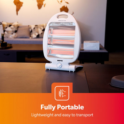 Geepas 400/800W Electric Quartz Halogen Heater, Pack of 2