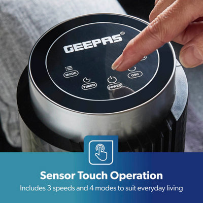 GEEPAS 46-inch Oscillating Tower Fan Touch Panel 4 Modes with Remote ...