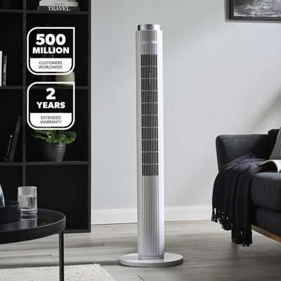 GEEPAS 46-inch Oscillating Tower Fan with 3 Speeds Digital Display ...