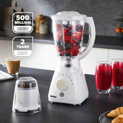 Geepas 550W 2 in 1 Food Blender Smoothie Maker Mixer Grinder for Dry ...