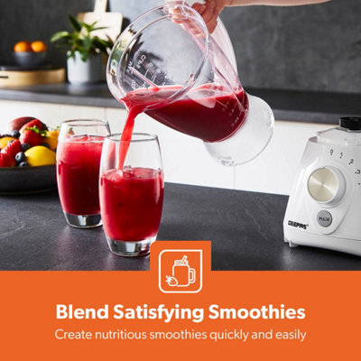 Geepas 550W 2 in 1 Food Blender Smoothie Maker Mixer Grinder for Dry ...