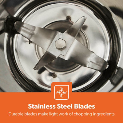 Geepas 550W 2-in-1 Mixer Grinder Stainless Steel Jars & Blades 3 Speed Blender