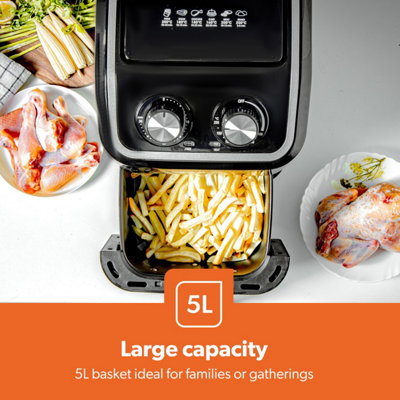 Geepas 5L Digital Air Fryer with Vortex Rapid Air Circulation ...