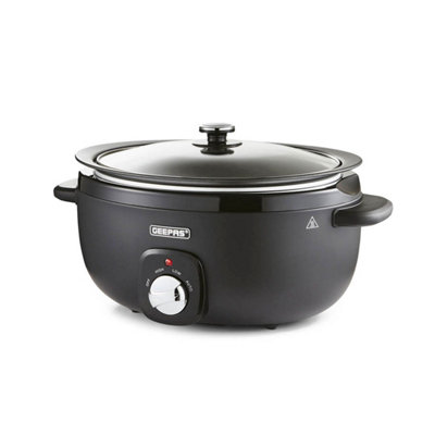 Geepas 6.5 Litre Slow Cooker 3 Temperature Settings