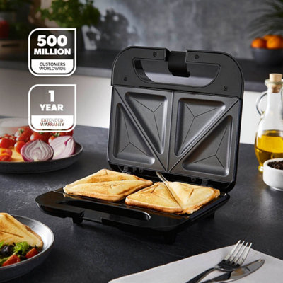 Buy Geepas 800W Black Sandwich Toastie Maker Non Stick Plates Toaster ...