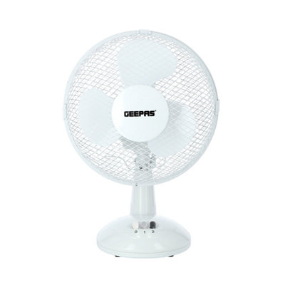 GEEPAS 9" Oscillating Table Fan 22W Electric Portable Desk Cooling Fan ...