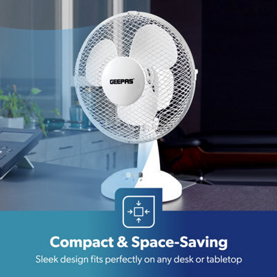Geepas 9inch Table Fan - 25W Electric Portable Desktop Cooling Fan for ...