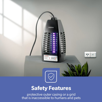 GEEPAS Bug Zapper 4W Electric Mosquito Zapper, UV Light Fly Killer ...