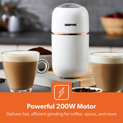 Geepas Electric Coffee Nuts Grinder Spice Grinder Wet and Dry 80g Capacity