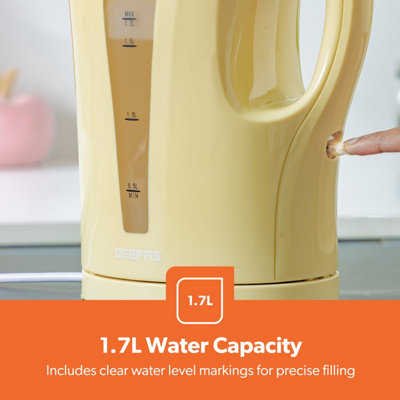 Geepas Electric Kettle & 2 Slice Bread Toaster Kitchen Combo Set 2200W ...