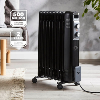 Geepas Electric Oil Filled Radiator Heater 2000W Black