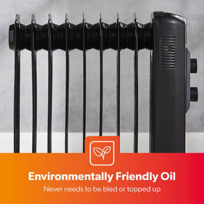 Geepas Electric Oil Filled Radiator Heater 2000W Black