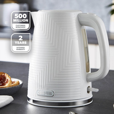Geepas Opus 1.7L Cordless Electric Kettle 3000W, White