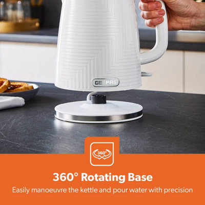 Geepas Opus 1.7L Cordless Electric Kettle 3000W, White