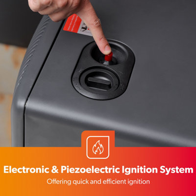 Geepas Portable Ceramic Gas Heater 4.2KW Mobile Electric ...