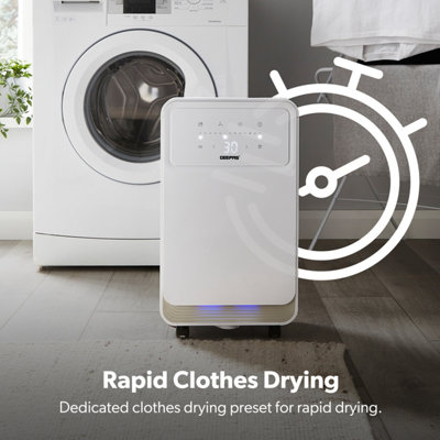 GEEPAS Portable Dehumidifier 12L Digital Display with Continuous ...