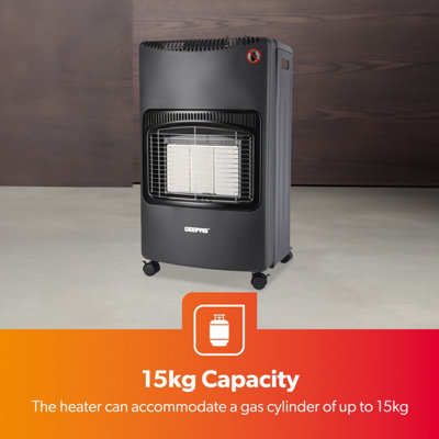 Geepas Portable Gas Heater 4.2KW Foldable Design LPG/Propane Gas with ...