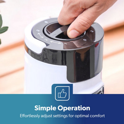 Geepas Portable Mini Tower Fan 3 Speeds Lightweight With Oscillation 14"