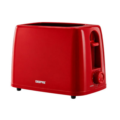 Buy Geepas Red 2 Slice Bread Toaster with 6 Level Browning Control ...