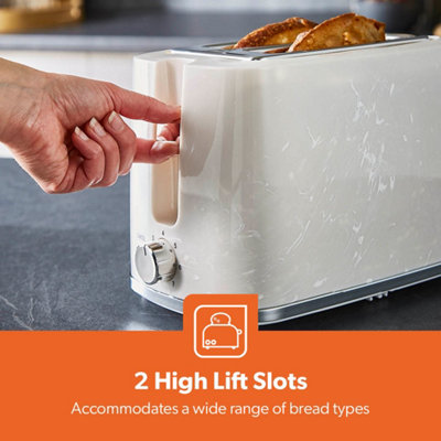 Geepas Skye 2 Slice Bread Toaster Removable Crumb Tray 7 Browning ...