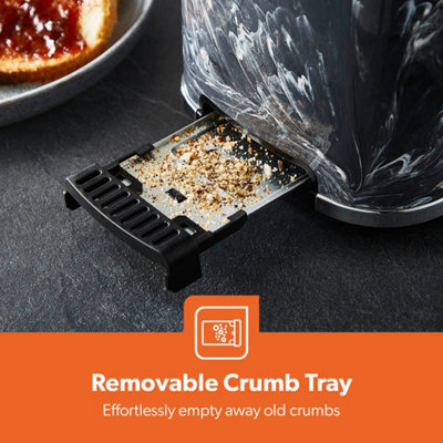 Geepas Skye 2 Slice Bread Toaster Removable Crumb Tray 7 Browning Control