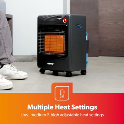 Geepas Small Cabinet Gas Heater 4.2KW Electric & Piezoelectric Ignition ...