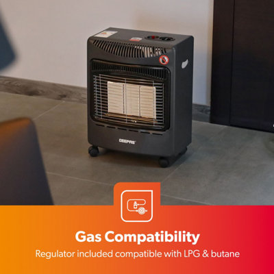 Geepas Small Cabinet Gas Heater 4.2KW Electric & Piezoelectric Ignition ...