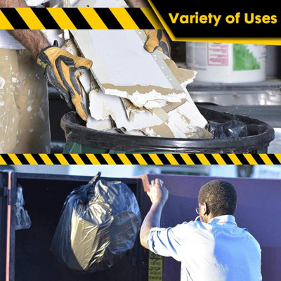 GEEZY 130L Recyclable Large Bin Bags Strong Rubbish Bags Garbage Refuse ...