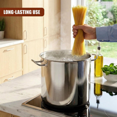 GEEZY 21L Gastro Large Deep Stainless Induction Steel Stock Pot ...