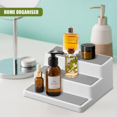 GEEZY 3 Tier Spice Rack Organiser Step Kitchen Cupboard Shelf Storage ...