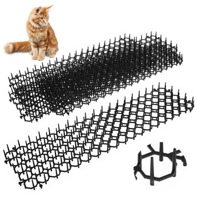 GEEZY 6 Pcs Prickle Strip Deterrent Anti Cat Droppings Mat with Spikes ...