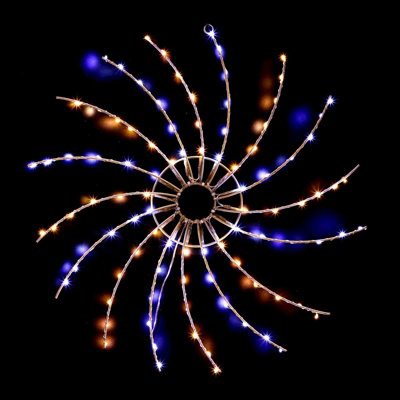 GEEZY Christmas Star 96 LED Spinner Silhouette Home Window Decoration ...
