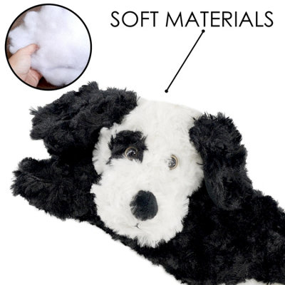GEEZY Draught Excluder Draft Door Stopper Black Dog Design Novelty ...