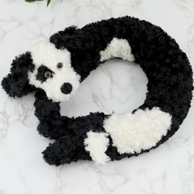 GEEZY Draught Excluder Draft Door Stopper Black Dog Design Novelty ...