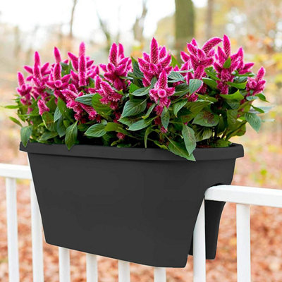 GEEZY Garden Flower Bridge Hanging Planter Plant Pot Fence Railing ...