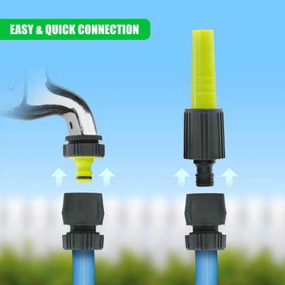 GEEZY Garden Hose Pipe Connectors Set of 5 Tap Fitting Attachment with ...