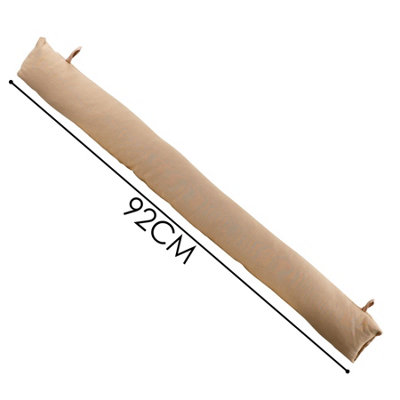 GEEZY Plain Fabric Draught Excluder Stopper Energy Saver Door Window ...