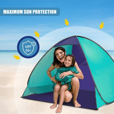 GEEZY Pop-Up Tent 2 Person Beach Camping Festival Family Fun Sun ...