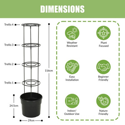 GEEZY Self-Watering Tomato Grower Planter Pot 4 Tier Drainage ...