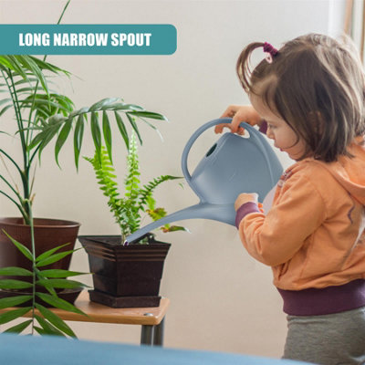 GEEZY Small Watering Can with Long Sprout Plastic Indoor Outdoor 1.7L ...