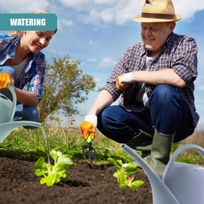 GEEZY Small Watering Can with Long Sprout Plastic Indoor Outdoor 1.7L ...