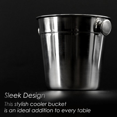 GEEZY Stainless Steel Mini Ice Bucket Kitchen Bar Ice Cube Serving ...