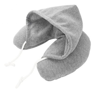GEEZY Travel Neck Pillow Hooded Travel Neck Rest Flight Comfortable ...
